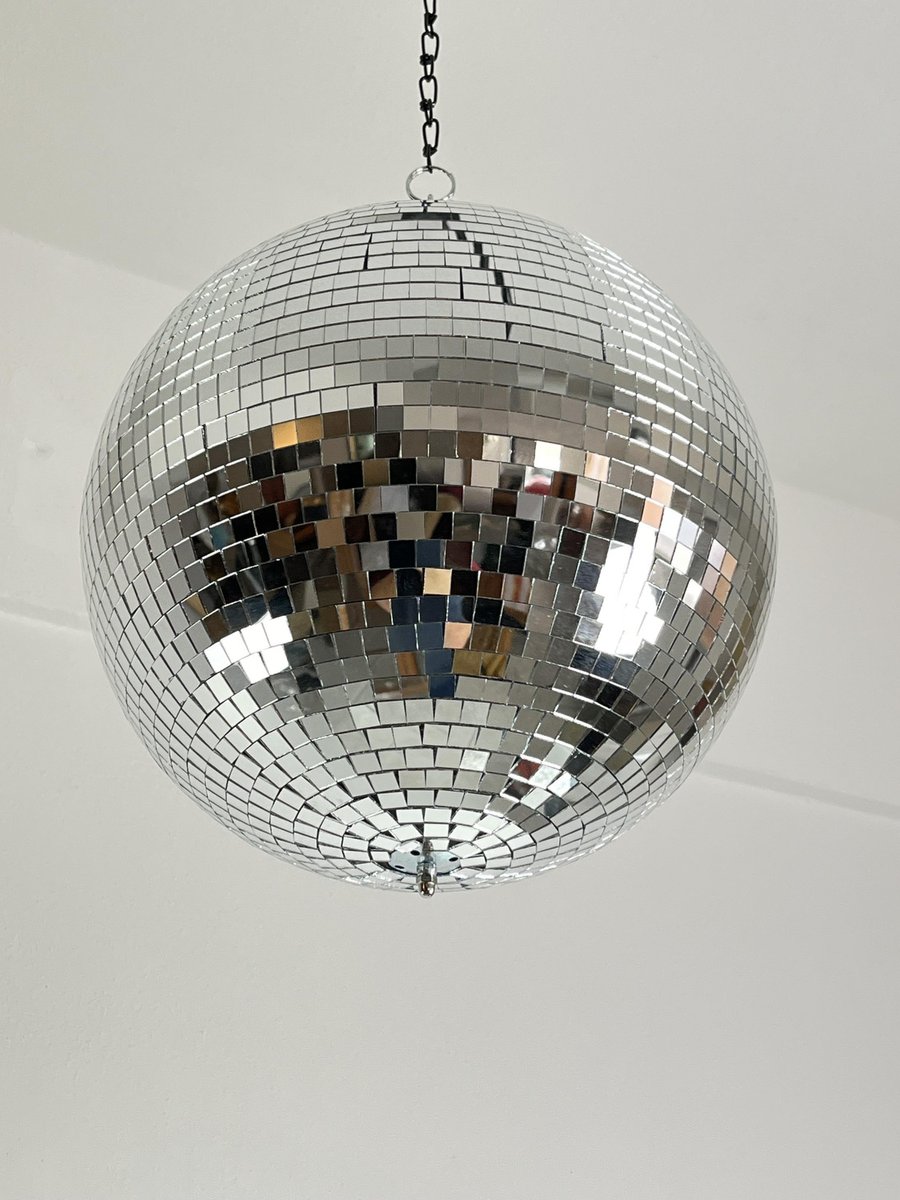 Vintage Mosaic Glass Disco Ball with Rotor, 1980s for sale at Pamono