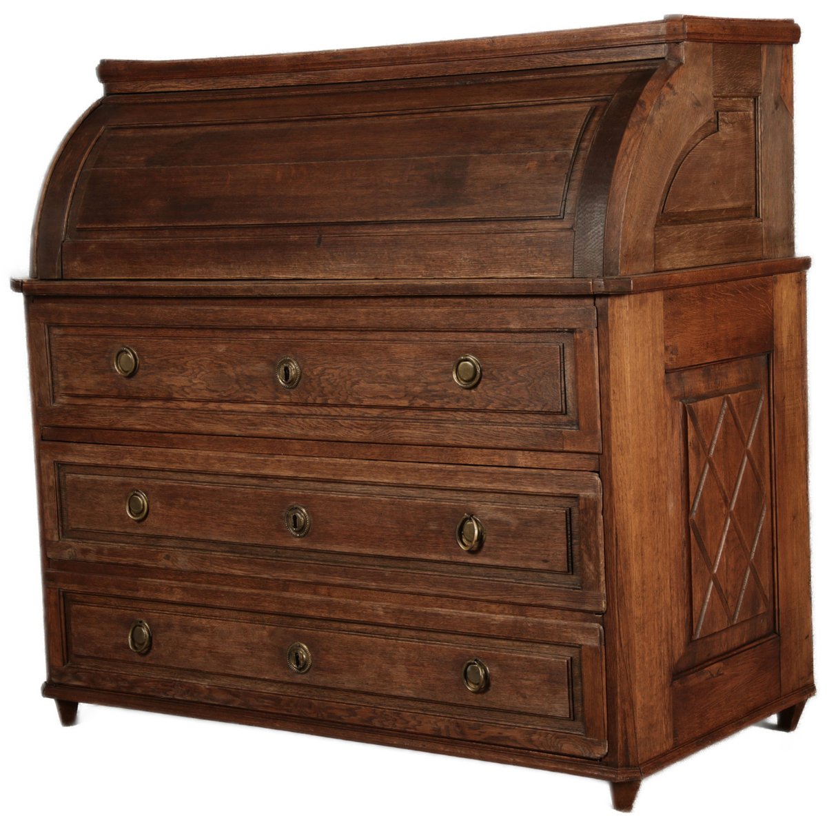 Antique Biedermeier Secretary in Oak, 1800 for sale at Pamono