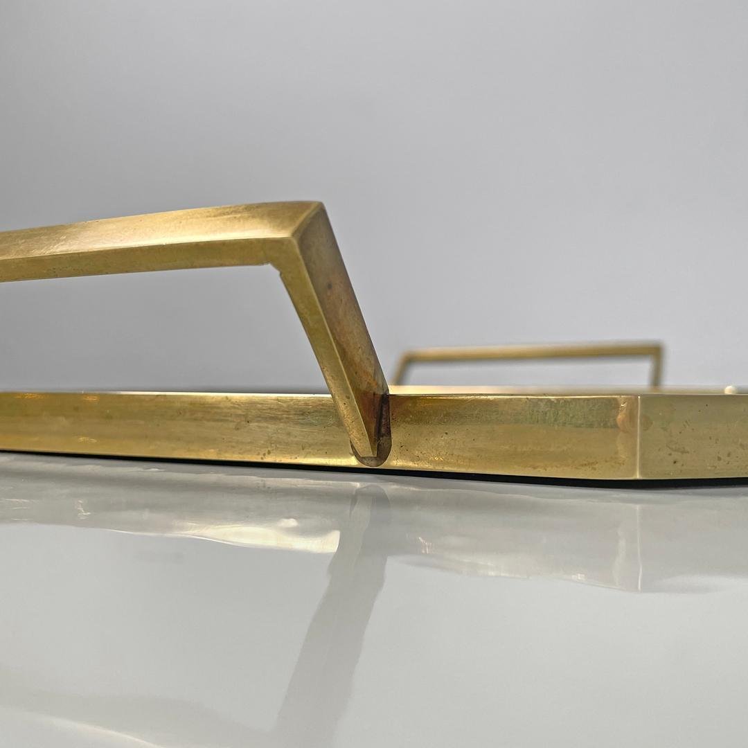 Italian Modern Octagonal Mirrored and Gilded Steel Tray by Gottinghen ...