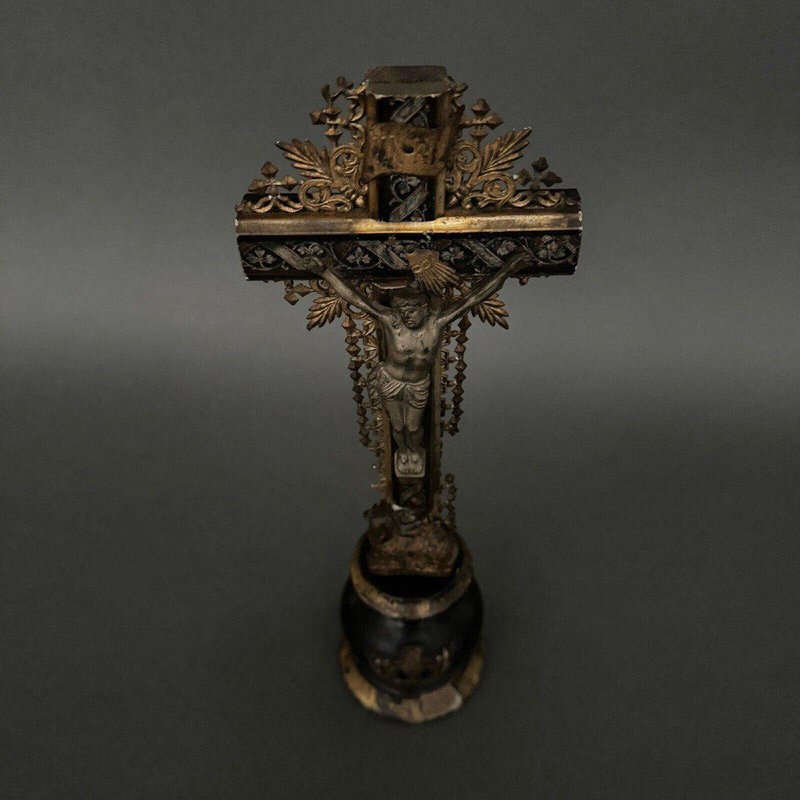 Napoleon Iii Louis Xiv Cross in Carved Wood and Bronze for sale at Pamono
