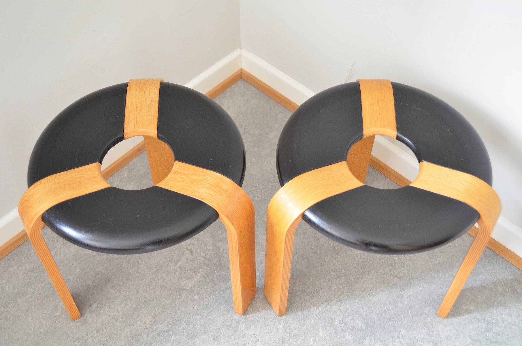 Danish Stool Mod. Donut by Magnus Olsen for Darup for sale at Pamono