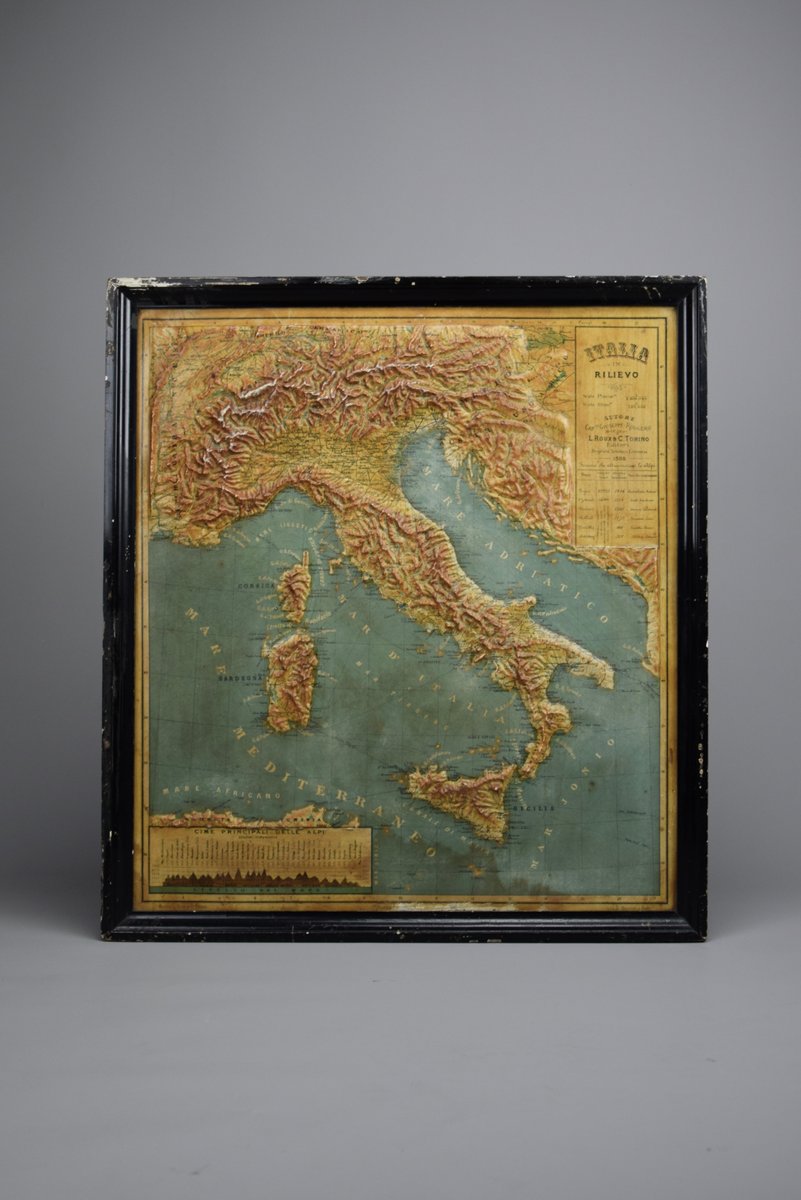 1889 Map of Italy, 1899 for sale at Pamono