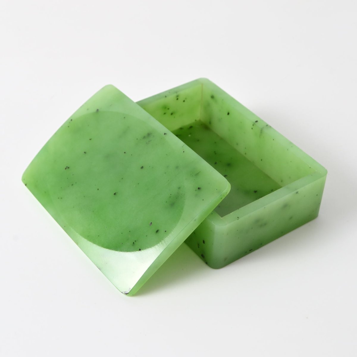 Vintage Green Jade Nephrite Box for sale at Pamono