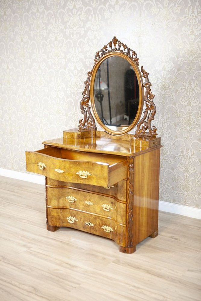 Antique Louis Philippe Vanity Table in Walnut, 1890s for sale at Pamono