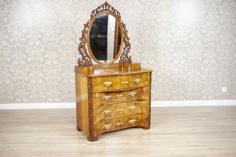 Antique Louis Philippe Vanity Table in Walnut, 1890s for sale at Pamono