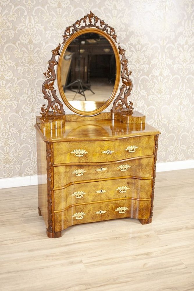 Antique Louis Philippe Vanity Table in Walnut, 1890s for sale at Pamono