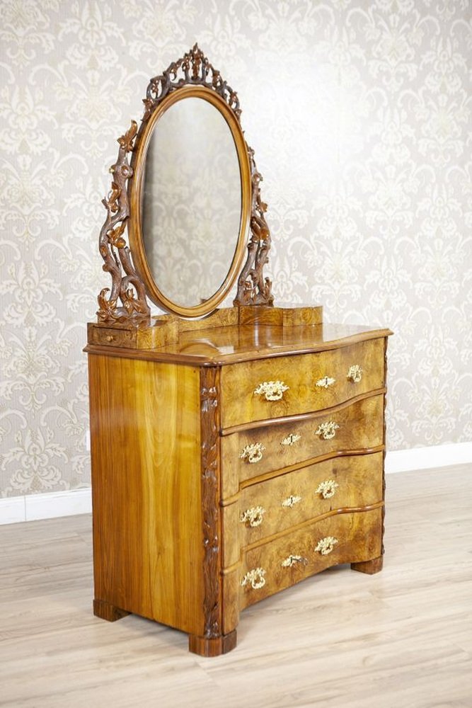Antique Louis Philippe Vanity Table in Walnut, 1890s for sale at Pamono