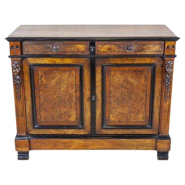 Antique Commode in Veneered Walnut, 1890s for sale at Pamono