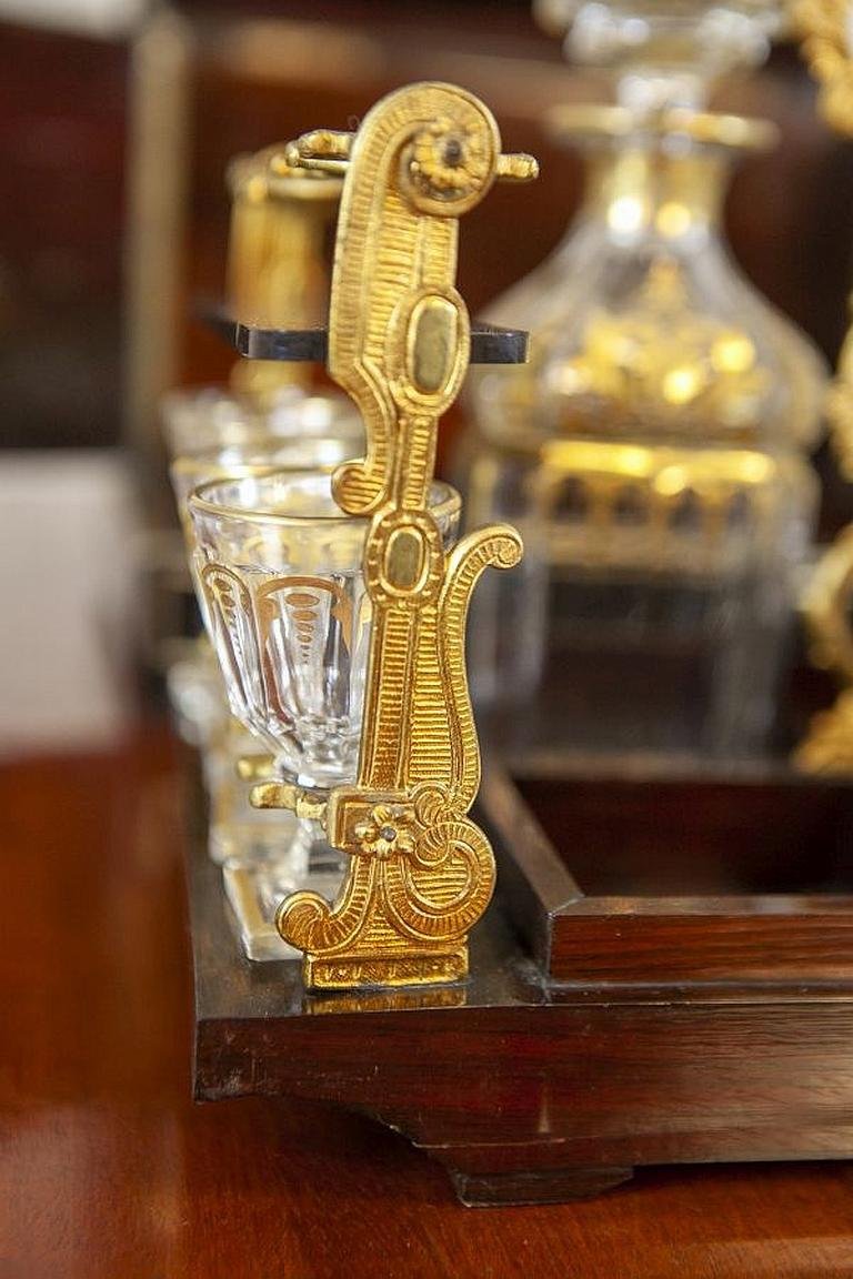 Antique Black Rosewood Liquor Case, 1890s, Set of 11 for sale at Pamono