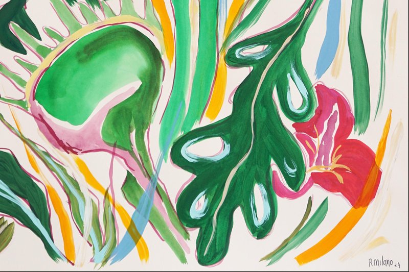 Romina Milano, Expressionist Illustration of Carnivorous Plant Garden ...