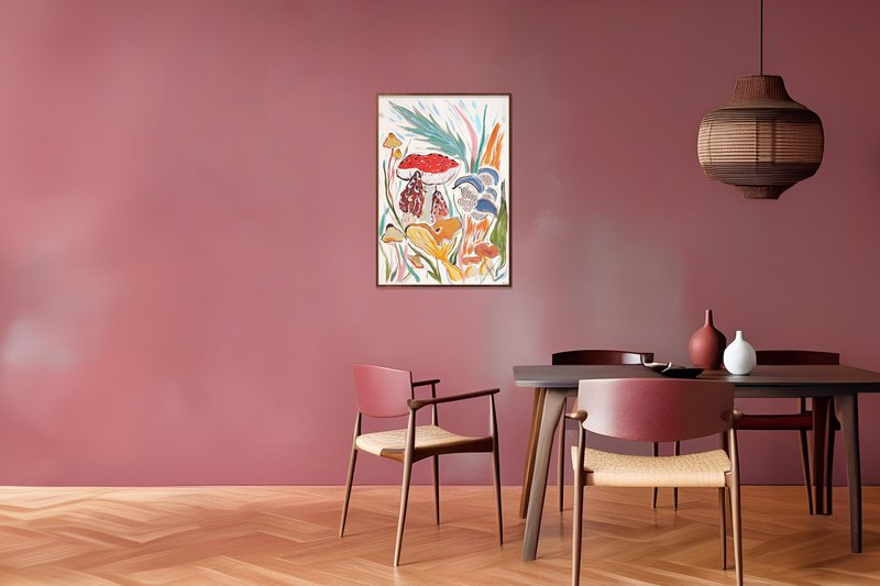 Romina Milano, Wild Mushrooms Harvest, Acryl & Tinte auf Papier, 2024 bei Pamono kaufen