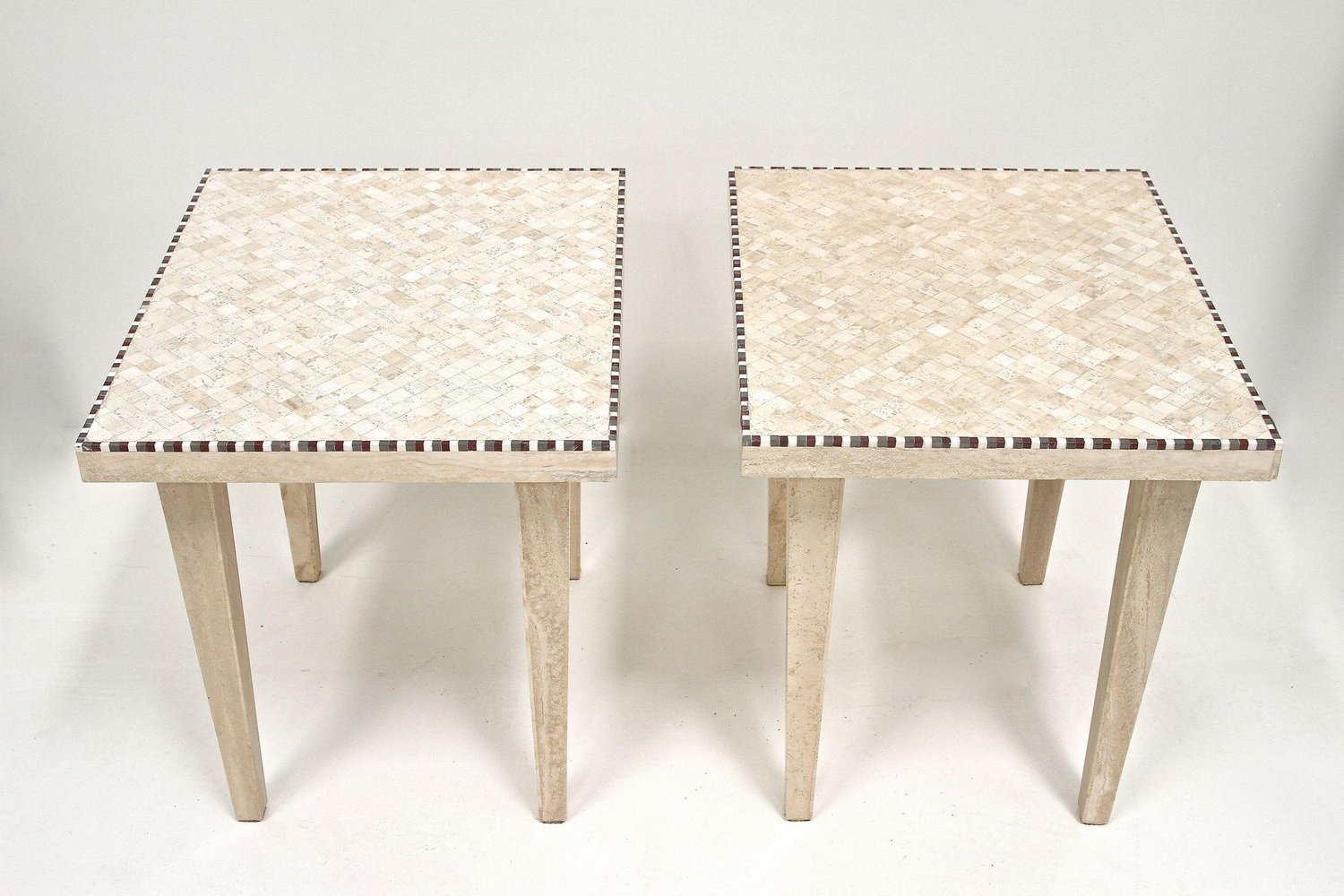 20th Century Italian Travertine Stone Side Tables, Italy, 1980s, Set of ...