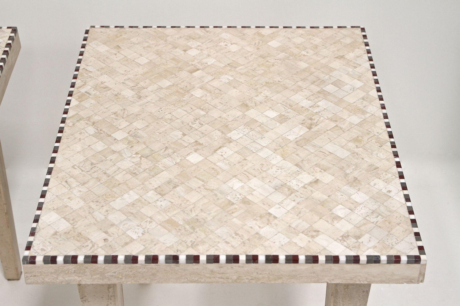 20th Century Italian Travertine Stone Side Tables, Italy, 1980s, Set of ...