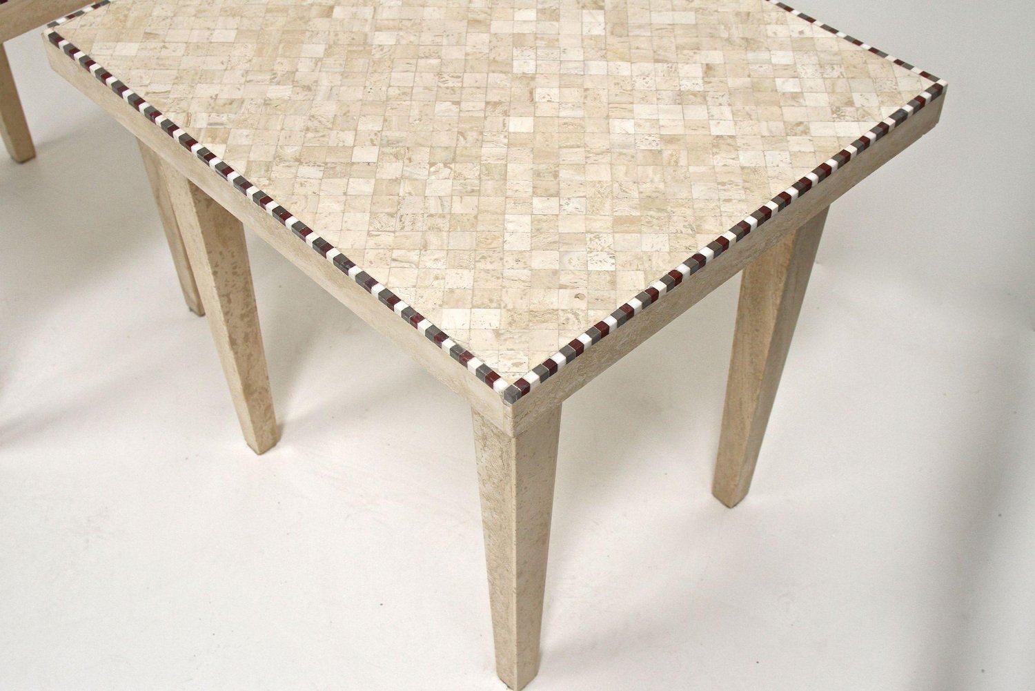 20th Century Italian Travertine Stone Side Tables, Italy, 1980s, Set of ...