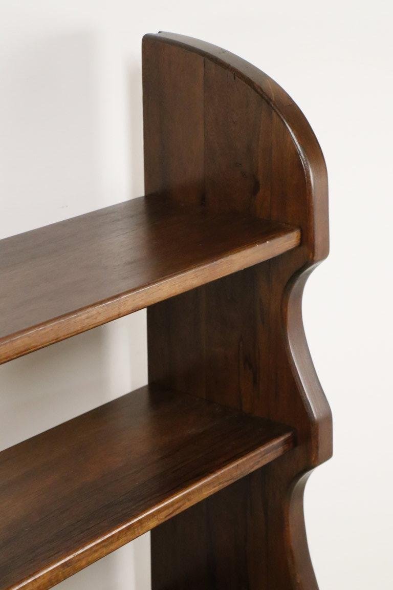 Vintage Brutalist Wood Shelf, 1950s for sale at Pamono