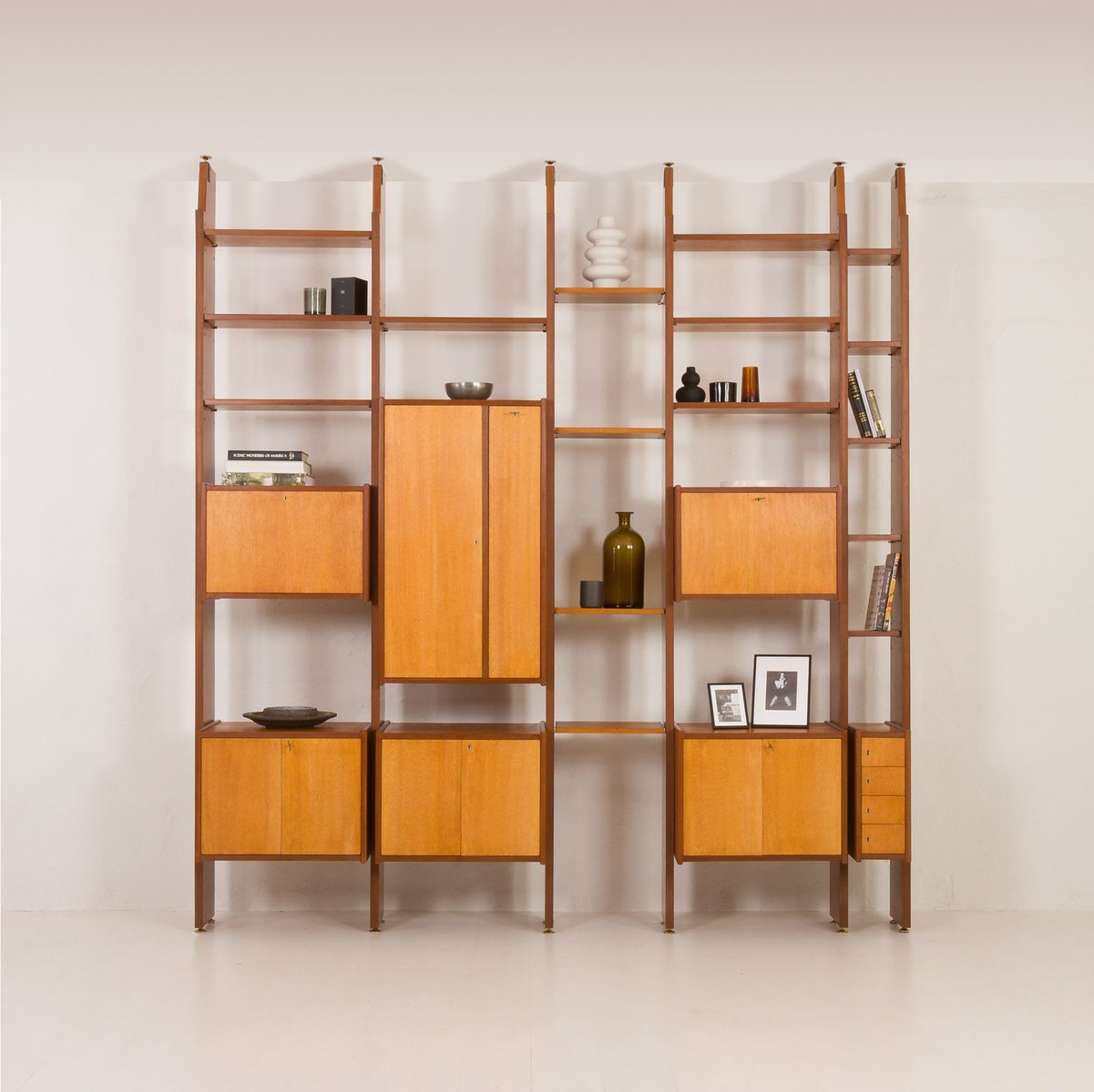 Italian 5 Bay Free Standing Floor Wall Unit by A. Merlo, 1960s for sale ...