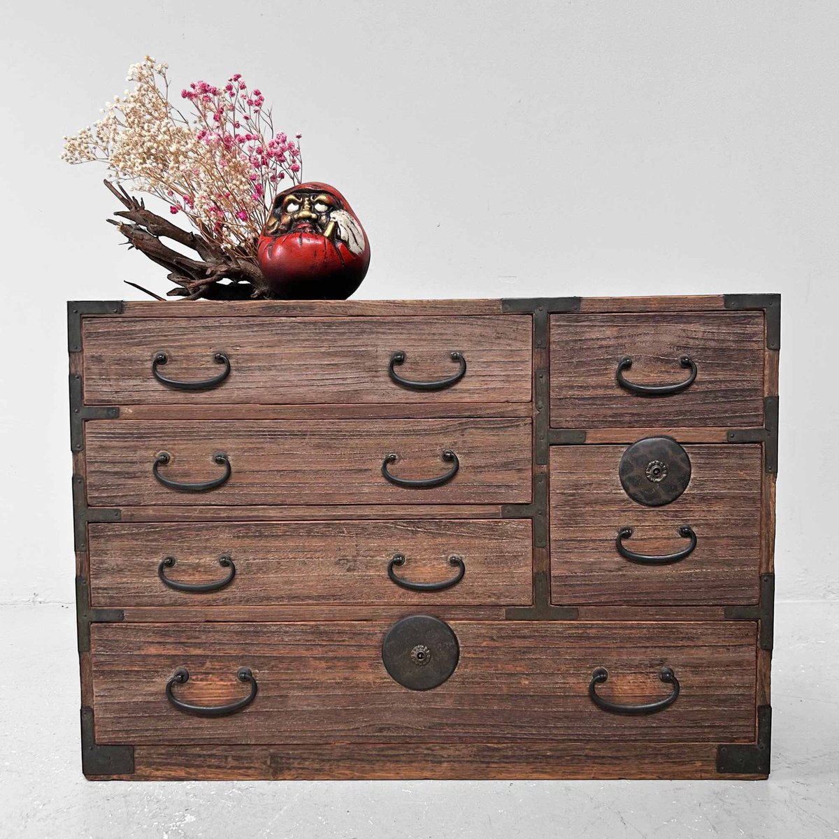 Traditional Japanese Tansu Storage Cabinet, 1890s for sale at Pamono