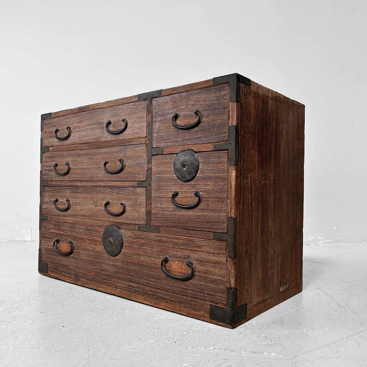 Traditional Japanese Tansu Storage Cabinet, 1890s for sale at Pamono