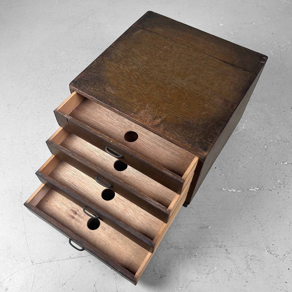 Wooden Archive Drawer Cabinet, 1930s for sale at Pamono