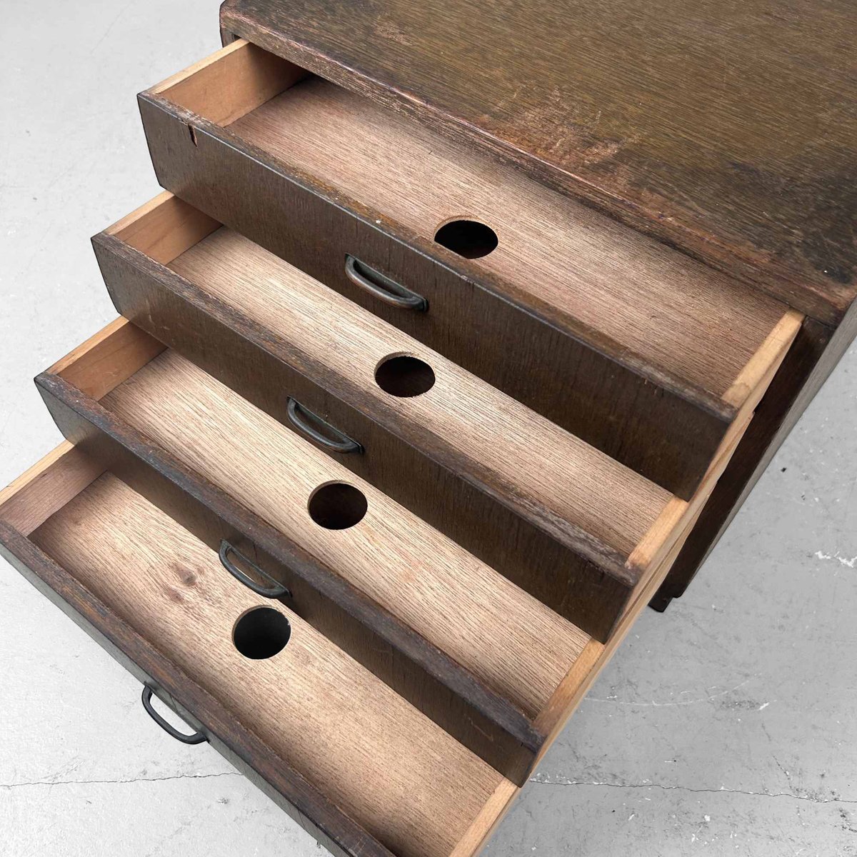 Wooden Archive Drawer Cabinet, 1930s for sale at Pamono