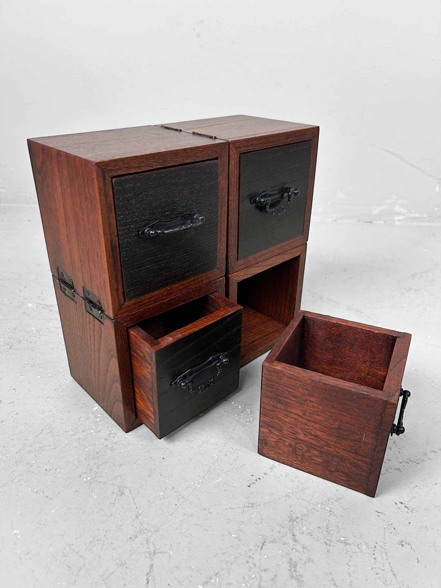 Small Japanese Shōwa Modular Drawer Cabinet, 1970s for sale at Pamono