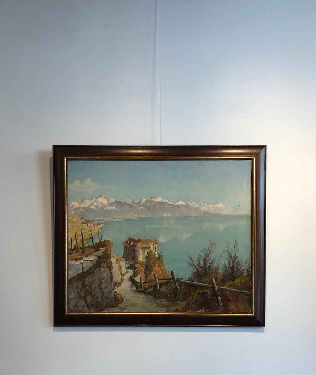 Joseph G. Muller, Castle View, Oil on Canvas for sale at Pamono