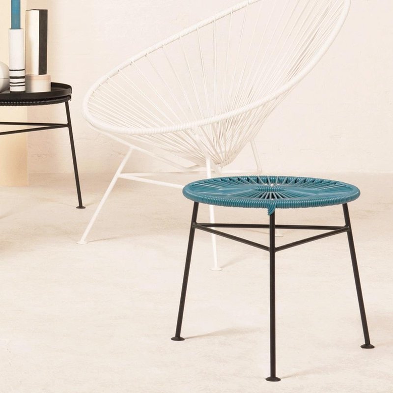 Petroleum Blue Centro Stool by OK Design for sale at Pamono