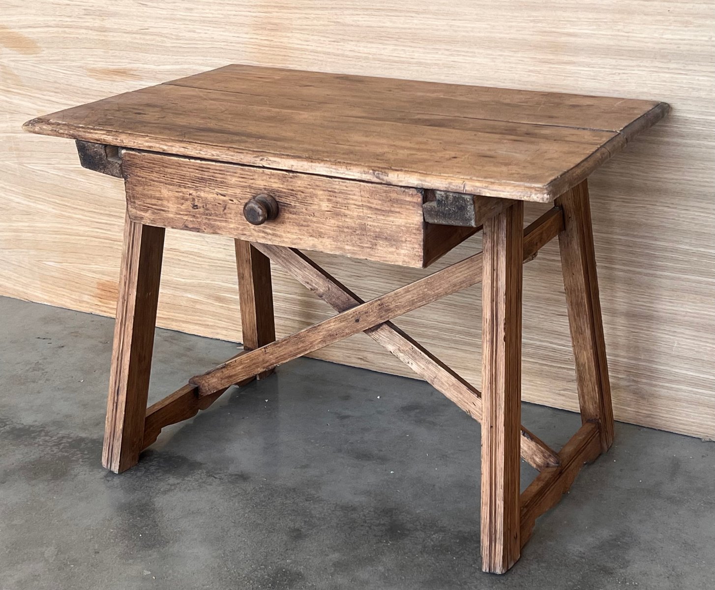 Early 20th Century French Oak Worktable with One Drawer, 1920s for sale ...