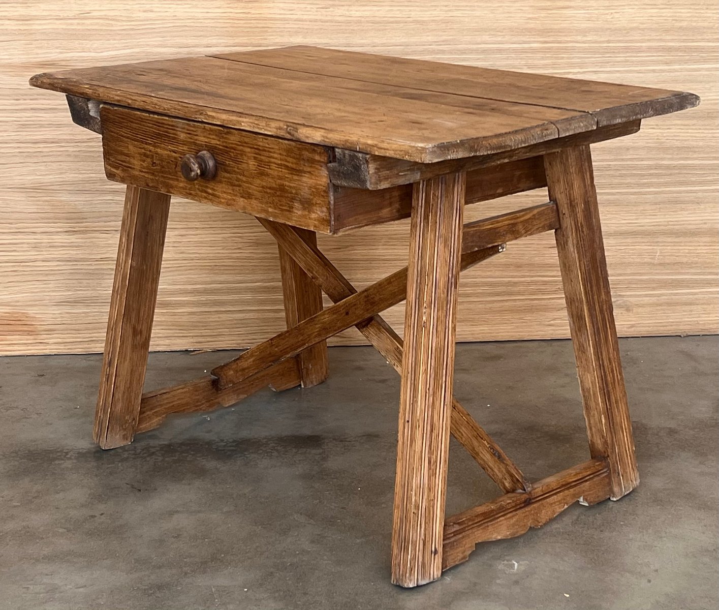 Early 20th Century French Oak Worktable with One Drawer, 1920s for sale ...