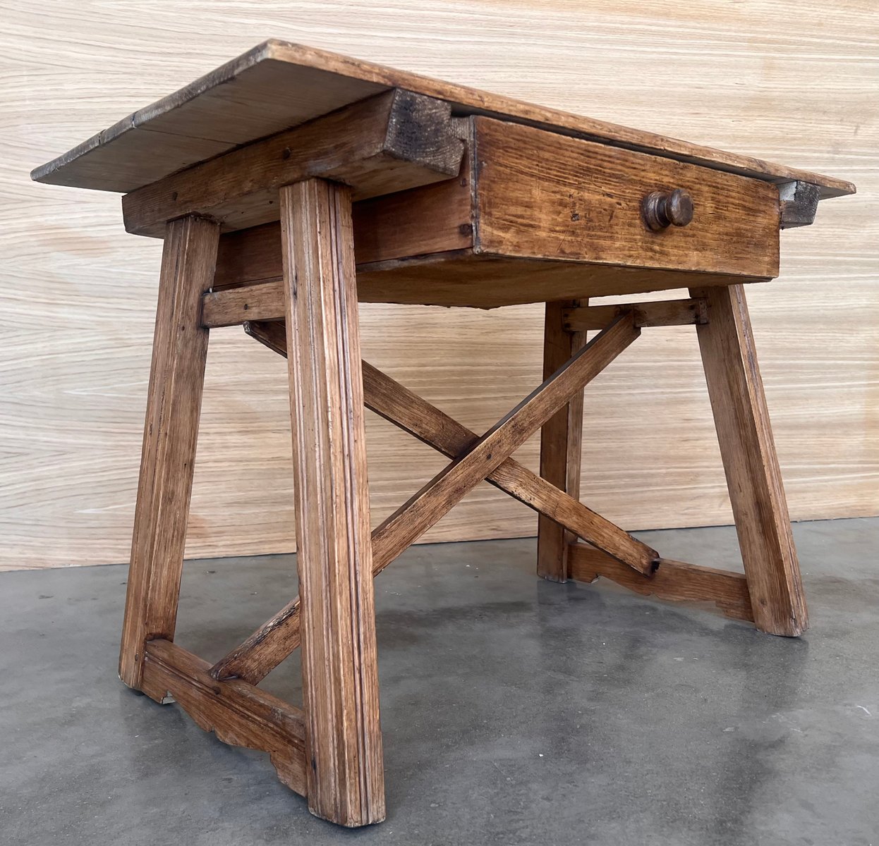 Early 20th Century French Oak Worktable with One Drawer, 1920s for sale ...