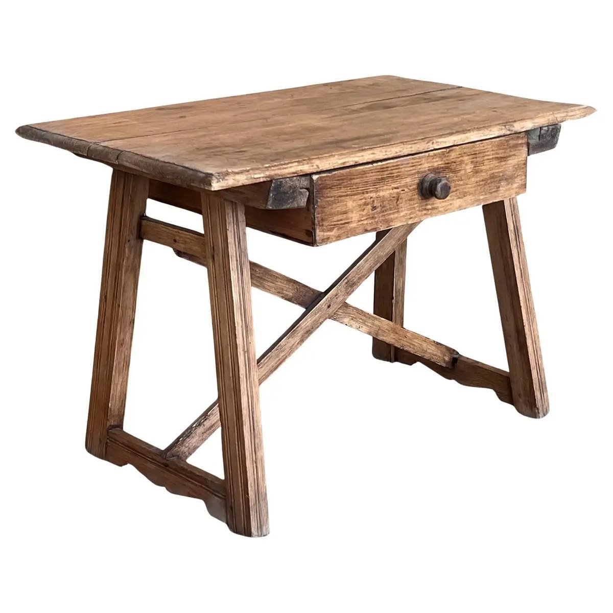 Early 20th Century French Oak Worktable with One Drawer, 1920s for sale ...