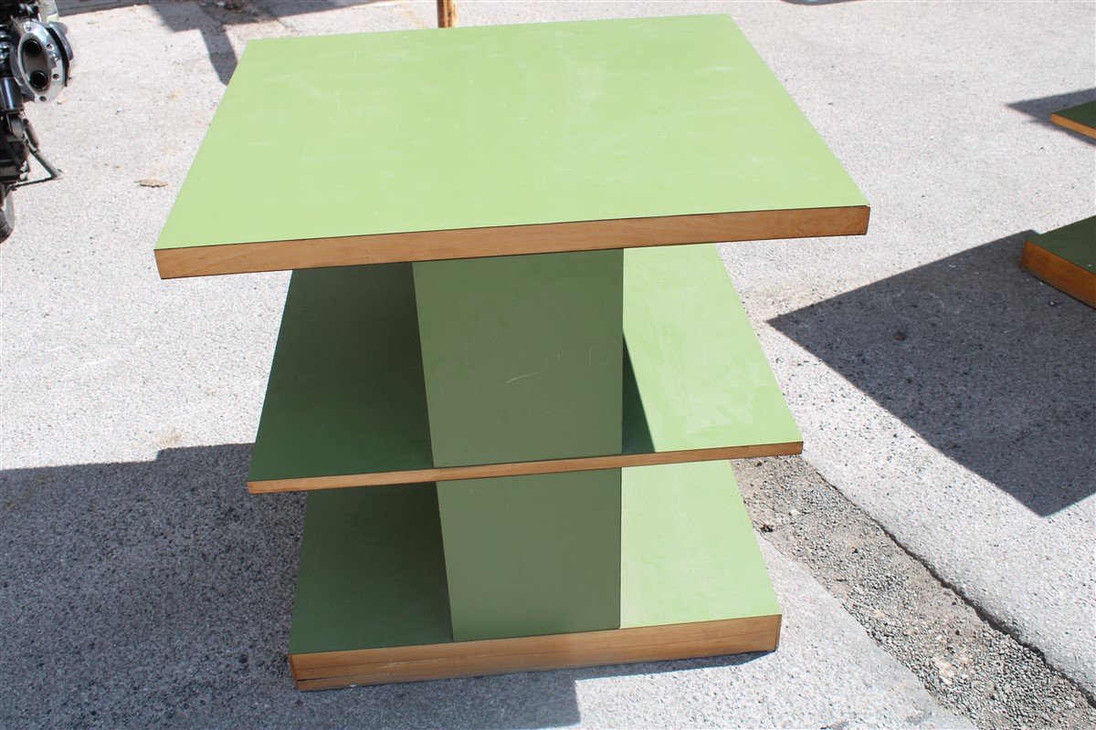 Italian Shop Display in Beech and Green Laminate, 1950s for sale at Pamono