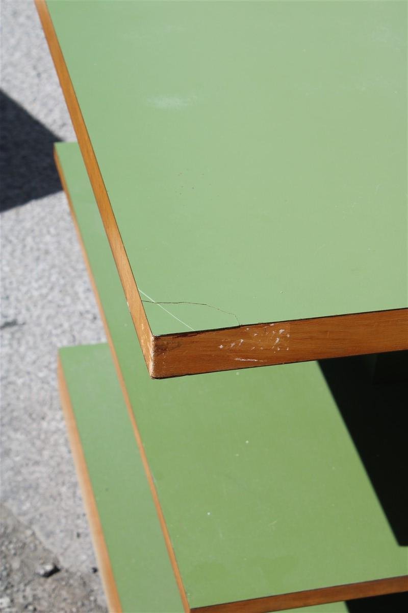 Italian Shop Display in Beech and Green Laminate, 1950s for sale at Pamono