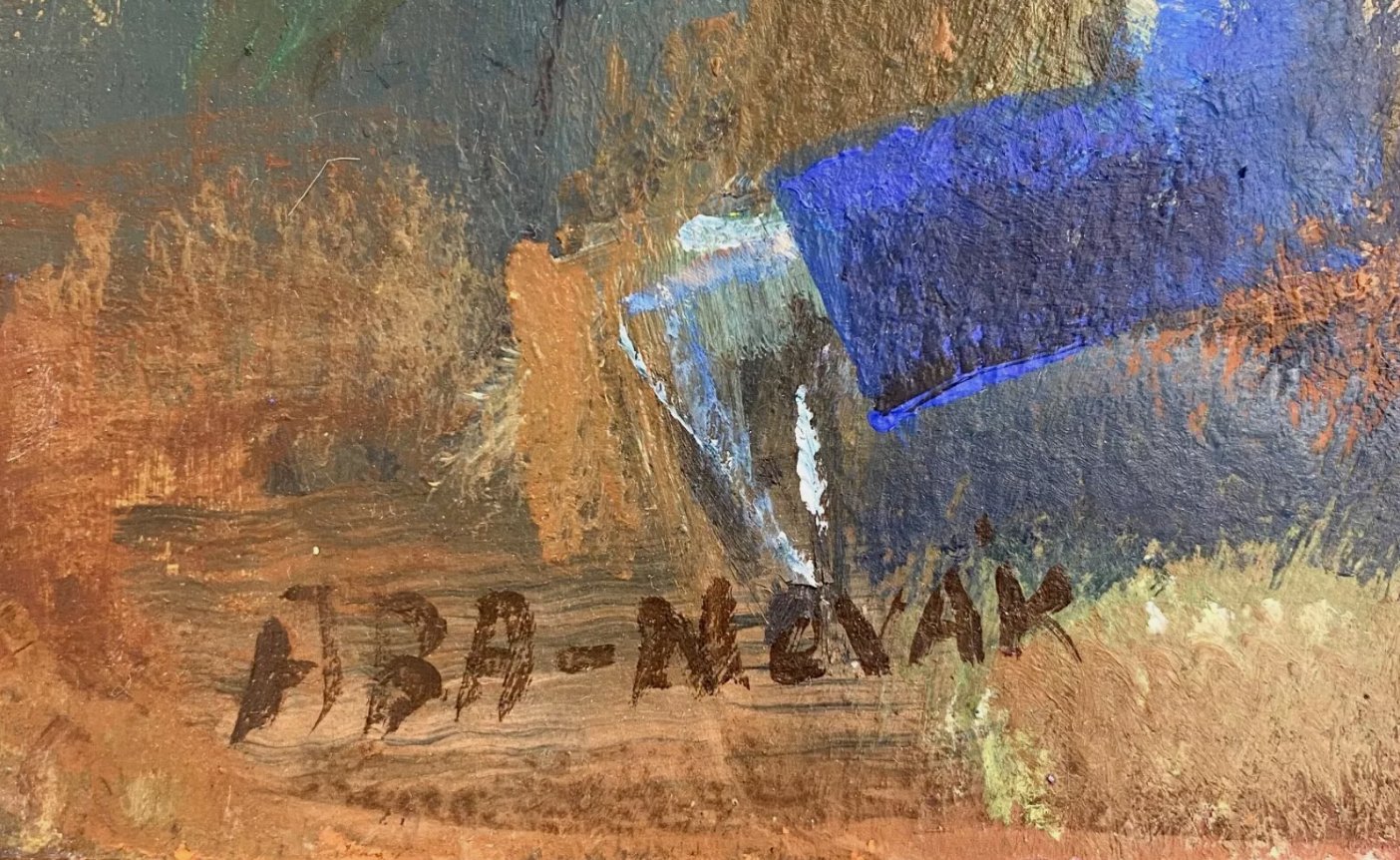 Vilmos Aba-Novak, Prayers, 20th Century, Painting on Cardboard, Framed ...