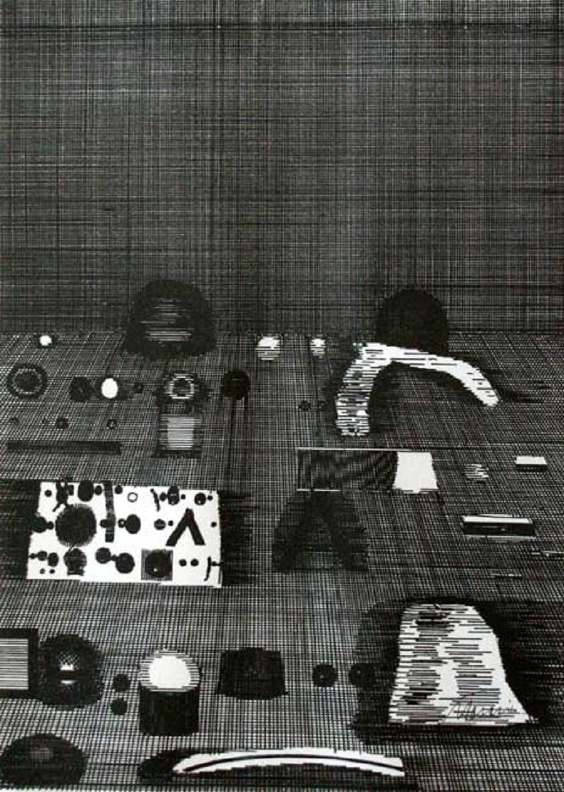 Jan Tarasin, Hatchery of Objects, Drawing on Paper, 1993 for sale at Pamono