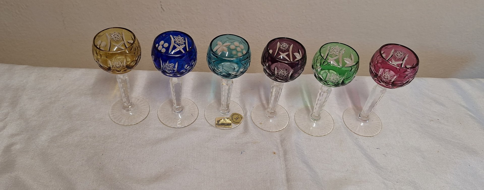 Vintage German Liqueur Glasses in Lead Crystal from Beyer, 1970s, Set ...