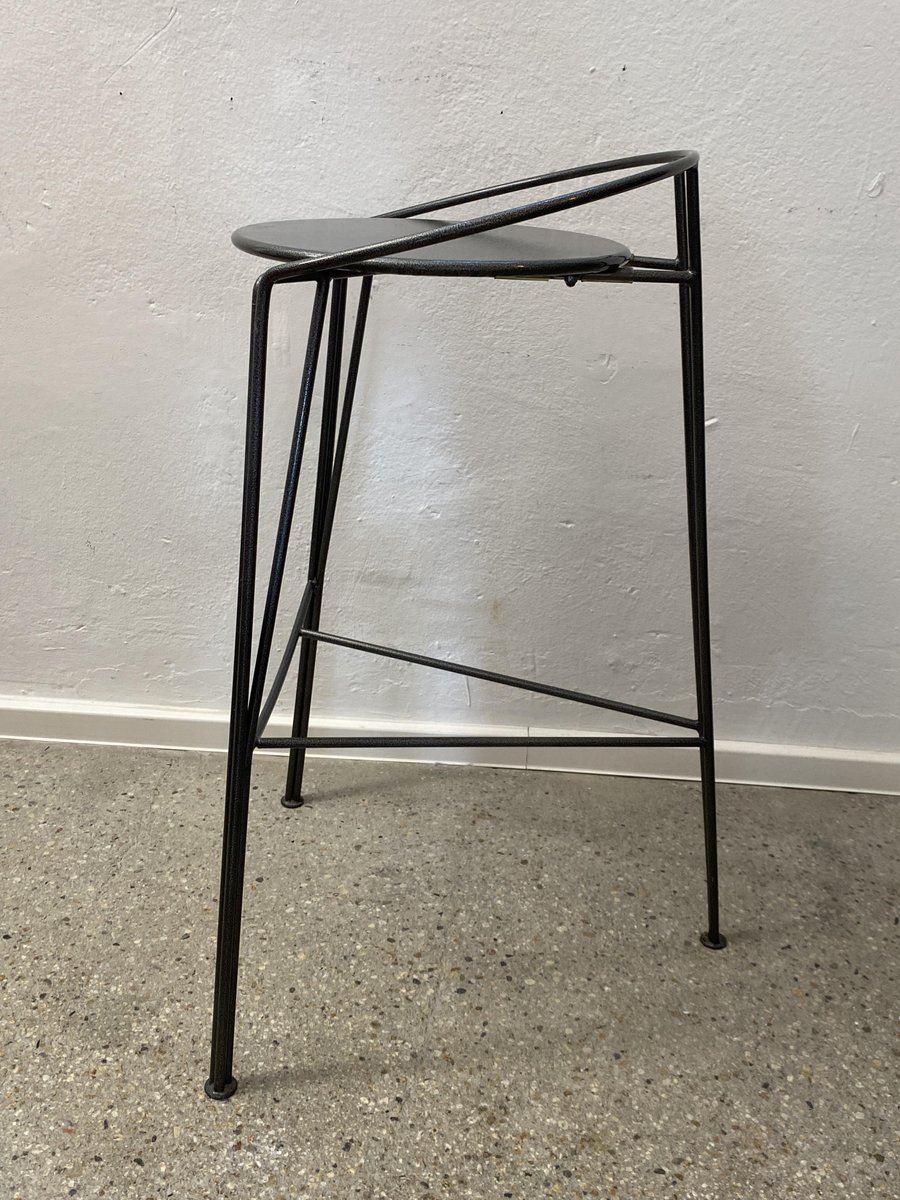 Vintage French Silver Moon Bar Stool by Pascal Morgue for Femorb, 1980s ...