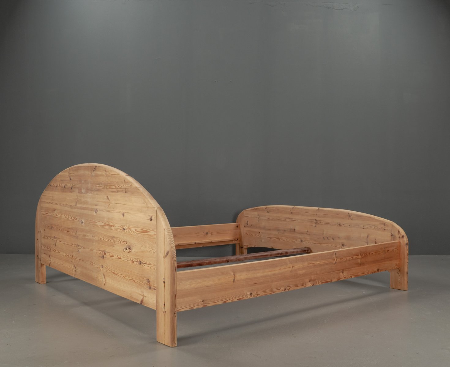 Postmodern Scandinavian Double Bed in Softwood, 1980s for sale at Pamono