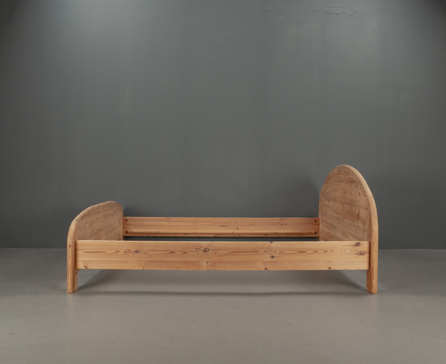 Postmodern Scandinavian Double Bed in Softwood, 1980s for sale at Pamono