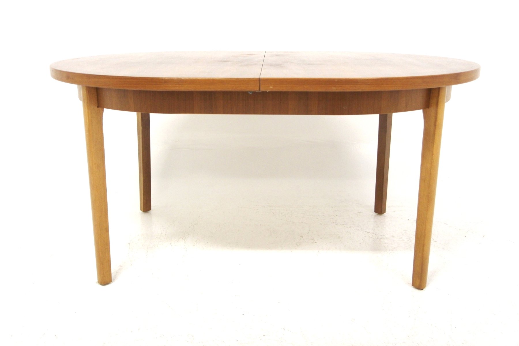 Scandinavian Walnut Dining Table, Sweden, 1960s for sale at Pamono