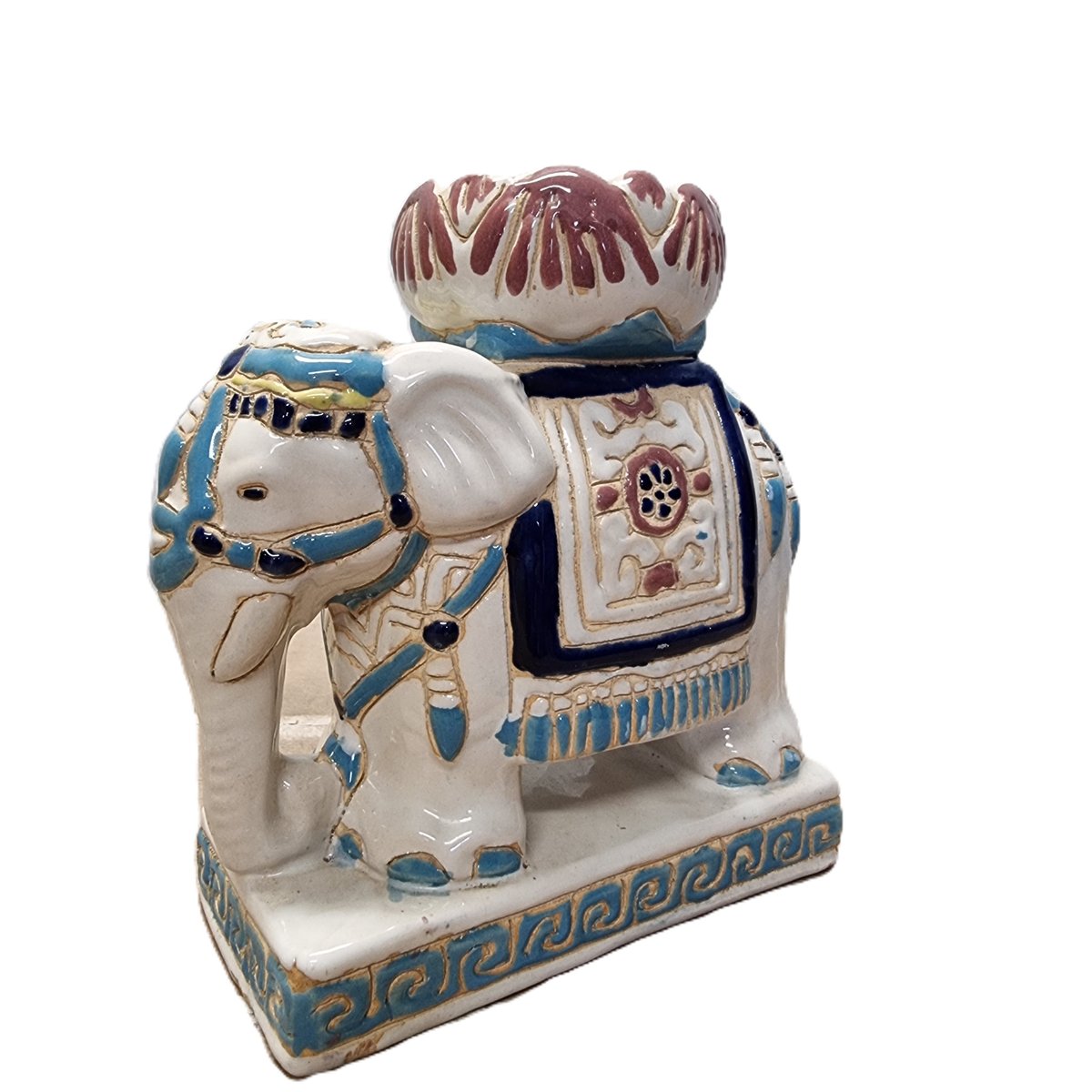 Vintage Ceramic Elephant Tea Light Holder, 1970s for sale at Pamono