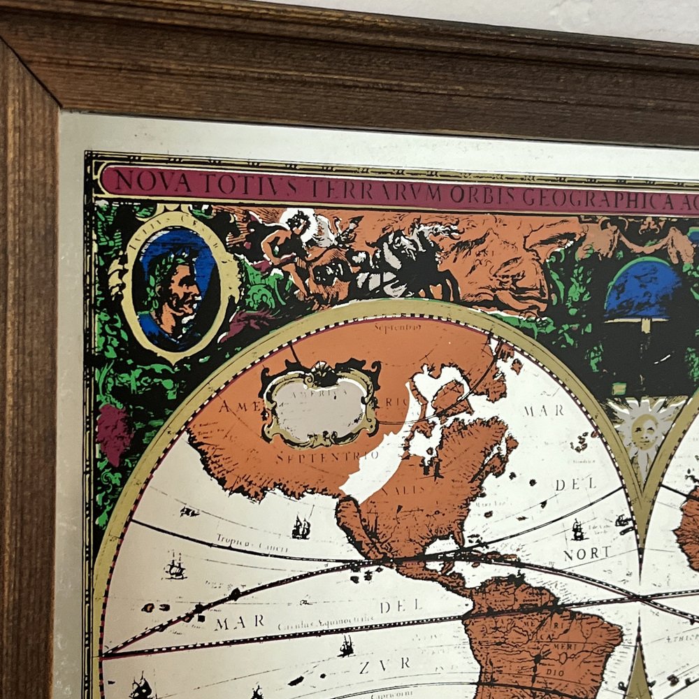 World Map Mirror, Hydrographica Tabvla, Dutch Cartography, Henricus ...