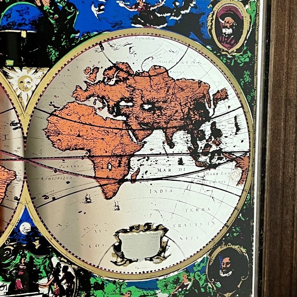 World Map Mirror, Hydrographica Tabvla, Dutch Cartography, Henricus ...