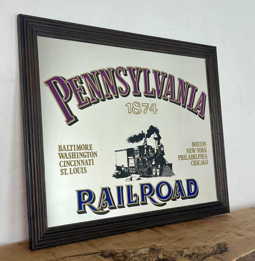 Pennsylvania Railroad Company Advertising Mirror, Trains and Rail ...