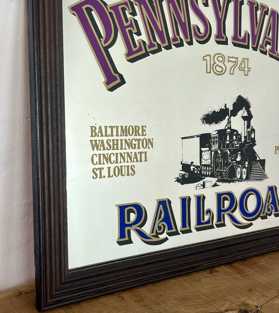 Pennsylvania Railroad Company Advertising Mirror, Trains and Rail ...