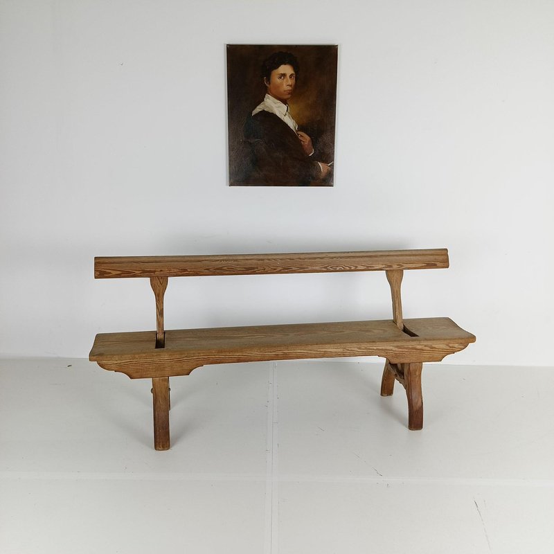Antique Victorian Pitch Pine Bench for sale at Pamono