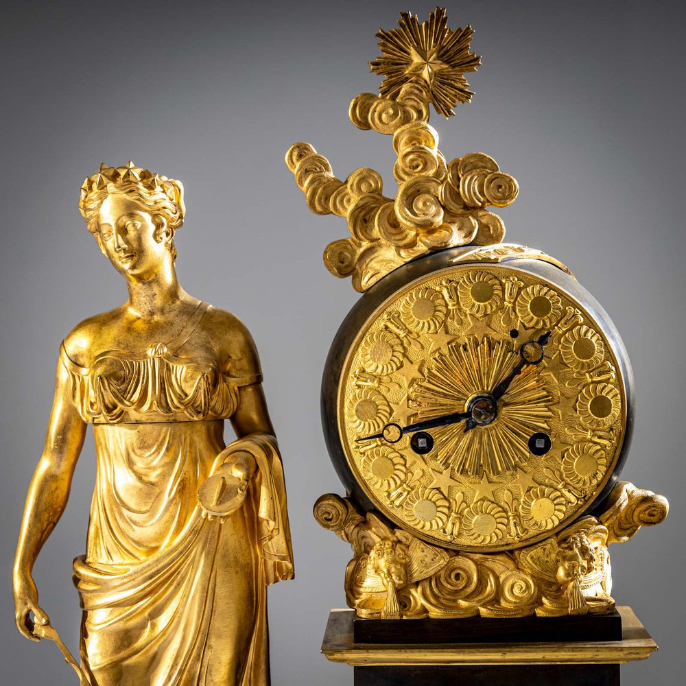 1st Half 19th Century Mantel Clock for sale at Pamono