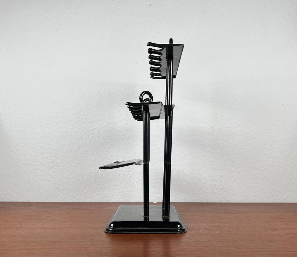 Mid-Century German Metal Office Rubber Stamp Holder and 3 Stamps, 1960s ...