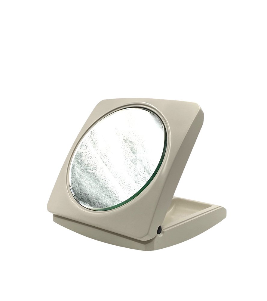 White Vanity Table Mirror, Italy, 1970s-1980s for sale at Pamono