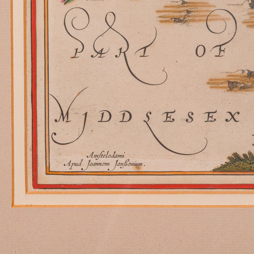 Dutch County Map Buckinghamshire - Bedfordshire by Janssonius for sale ...